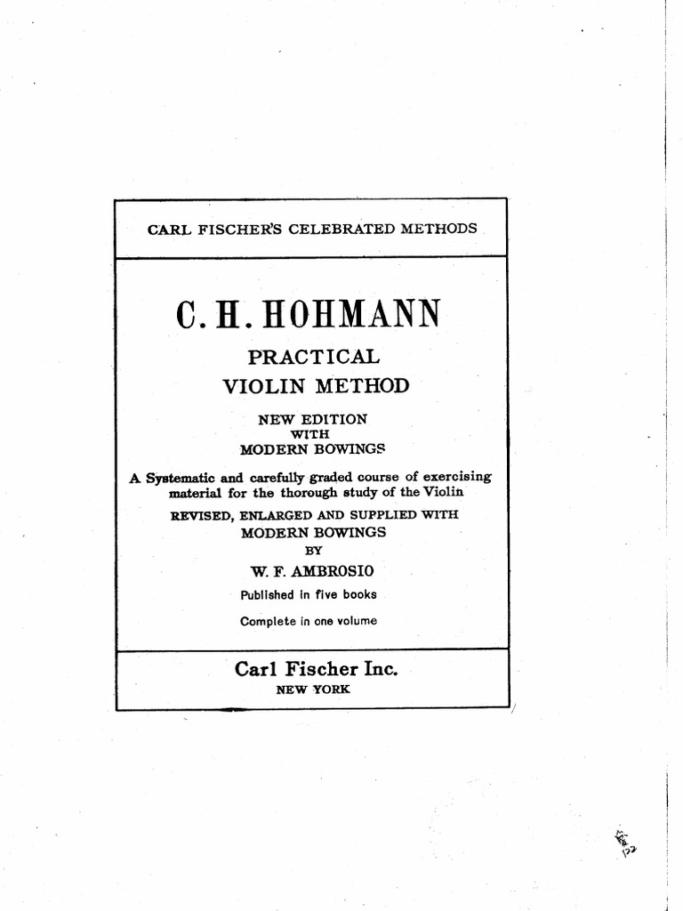 Hohmann - Praktische Violinschule PDF | PDF