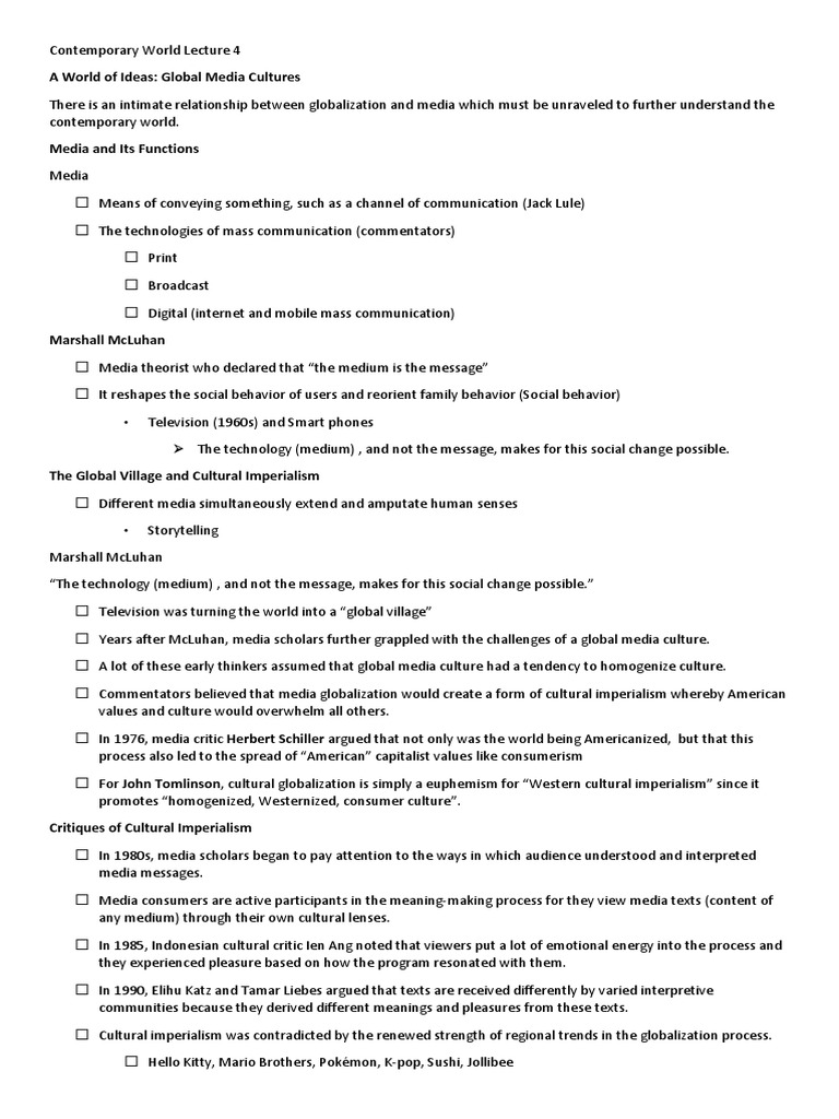 Contemporary World Reviewer | PDF | Immigration | City