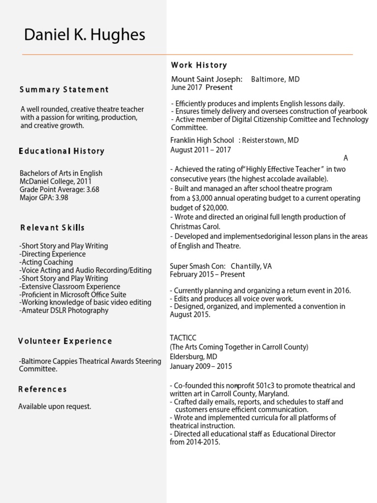 Hughes Resume Online | Download Free PDF | Communication | Behavior Modification