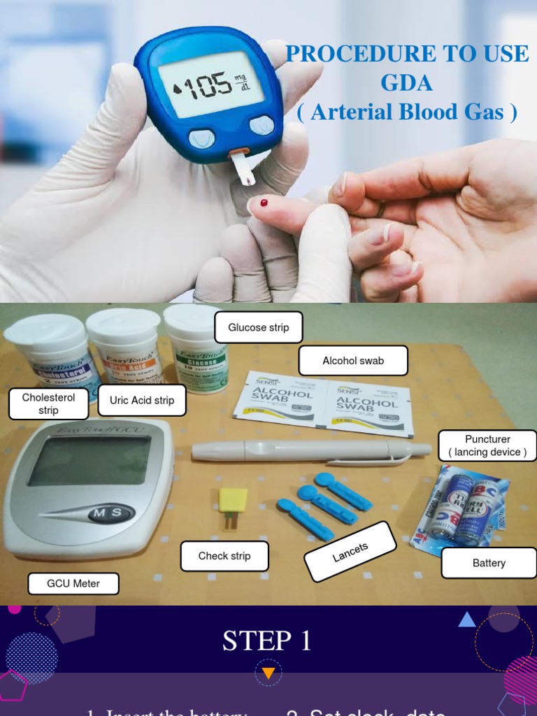 Use GDA (Arterial Blood Gas) strips and meter | PDF | Clinical Medicine ...
