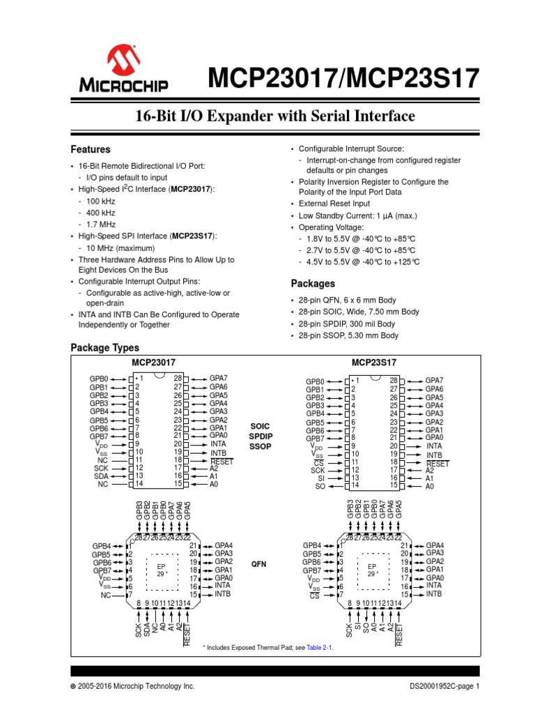 MCP 23017 | PDF | Input/Output | Pointer (Computer Programming)