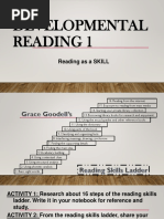 Grace Gooddell's Reading Skills Ladder and Stages of Reading | PDF ...