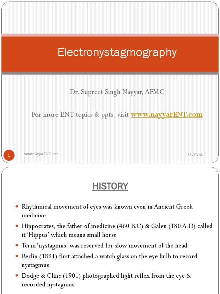 Electronystagmography Guide | PDF | Cerebellum | Vestibular System