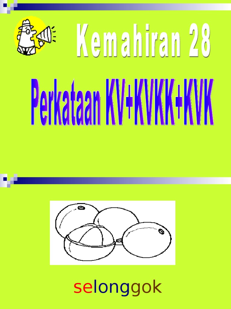 BBM Kemahiran 28 Perkataan KV KVKK KVK | PDF