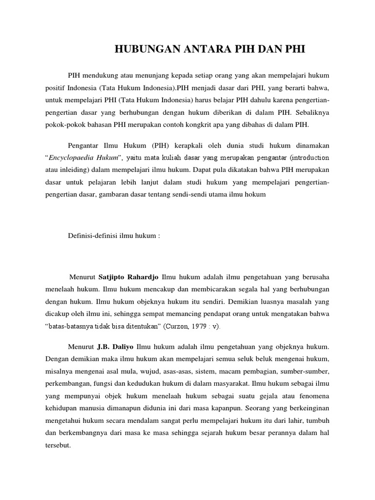 Hubungan Antara Pih Dan Phi | PDF | Politik | Ilmu Sosial