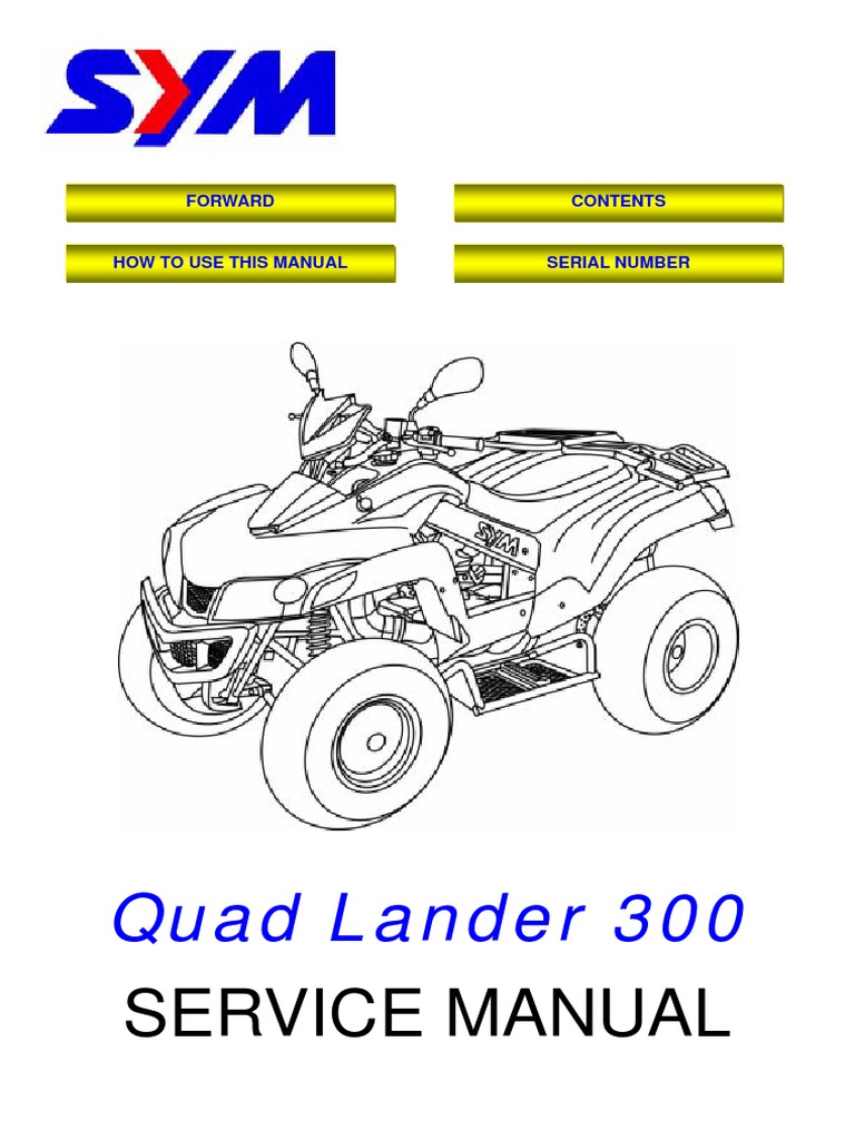 SYM QUADLANDER 300 Service Manual PDF | PDF | Electrical Connector ...