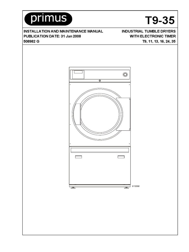 Industrial Tumble Dryers Primus | PDF | Clothes Dryer | Hvac