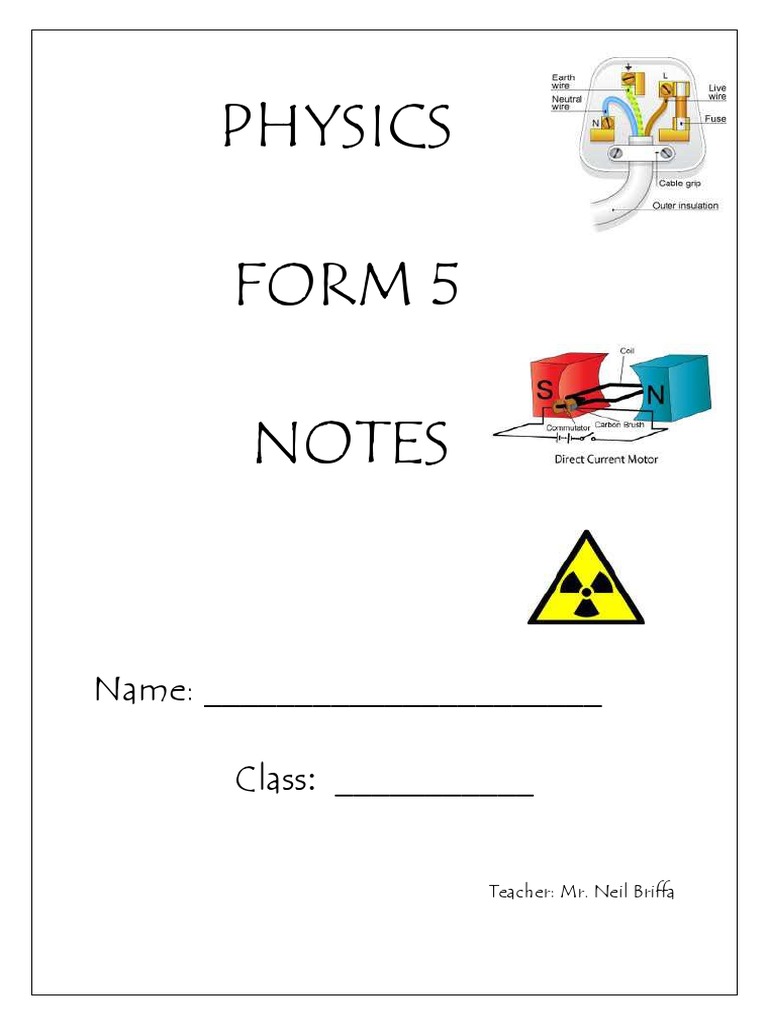Physics Form 5 Notes PDF | PDF | Electromagnetic Induction | Fuse ... Physics Form 5 Notes PDF | PDF | Electromagnetic Induction | Fuse ...
