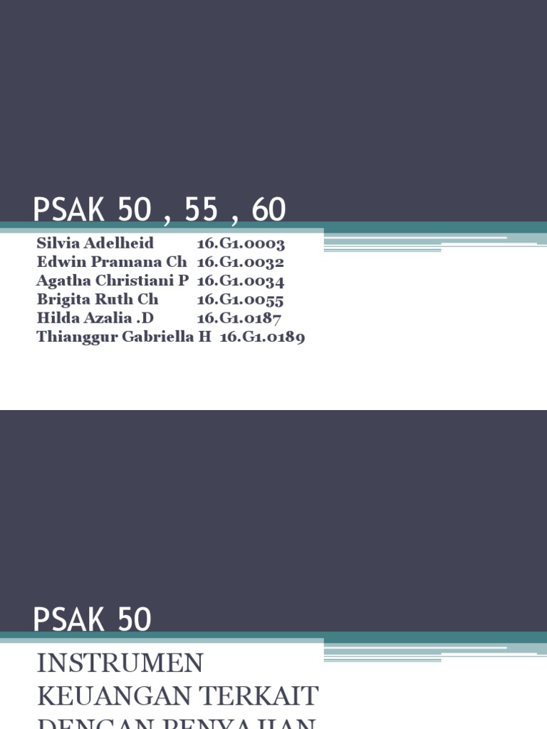 Psak 50,55,60 | PDF | Pengelolaan Keuangan & Uang