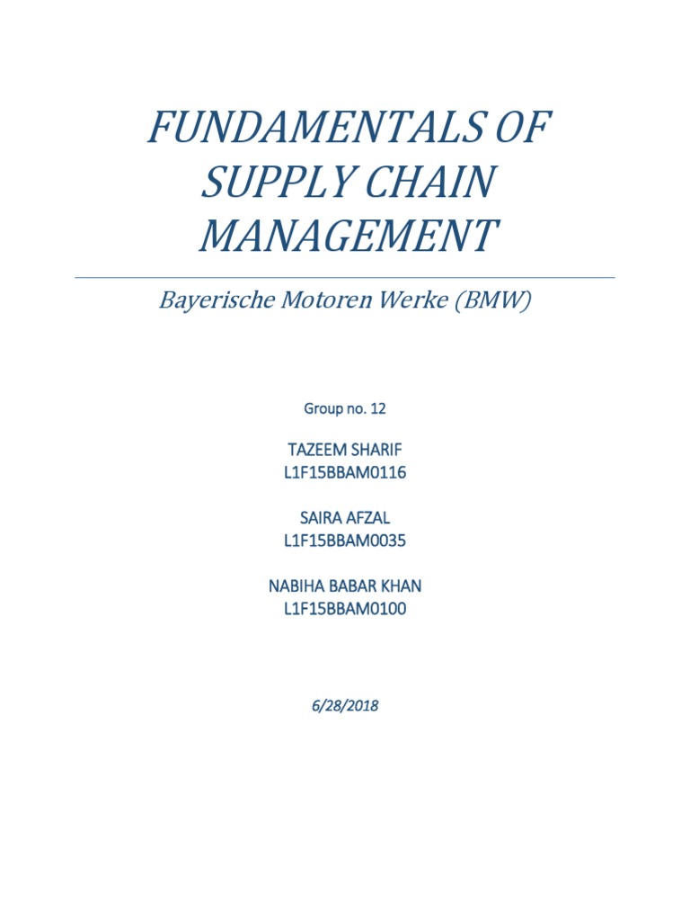 Fundamentals of Supply Chain Management | PDF | Bmw | Supply Chain