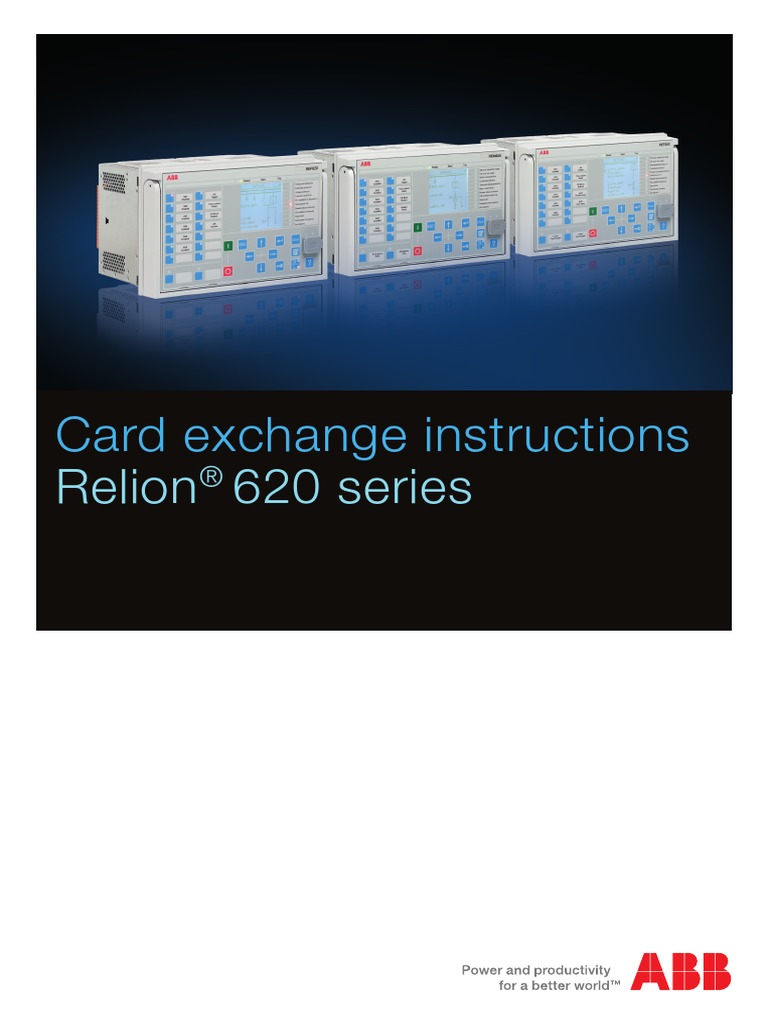 Card Exchange Instructions: Relion 620 Series | PDF | Safety | Electrician