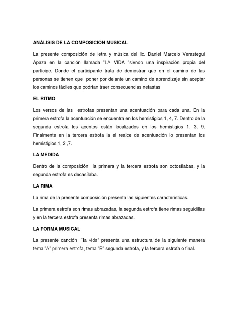 Composicion Musical | PDF | Metro (poesía) | Ritmo