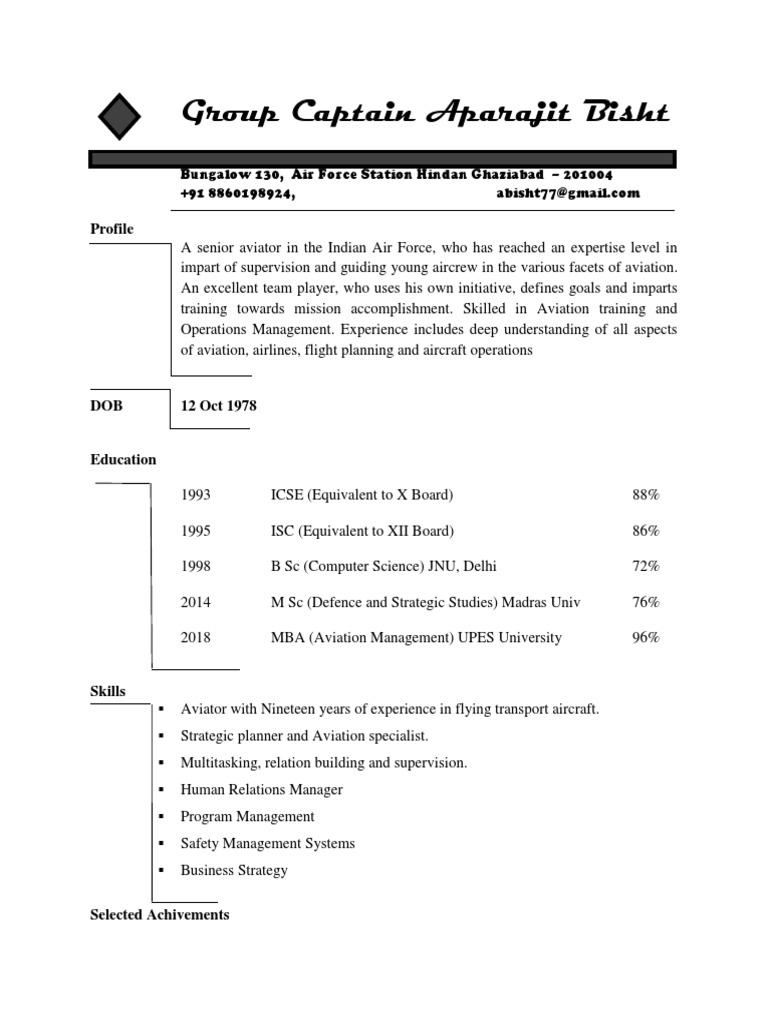 CV Bisht Sir | PDF | Aviation | Business