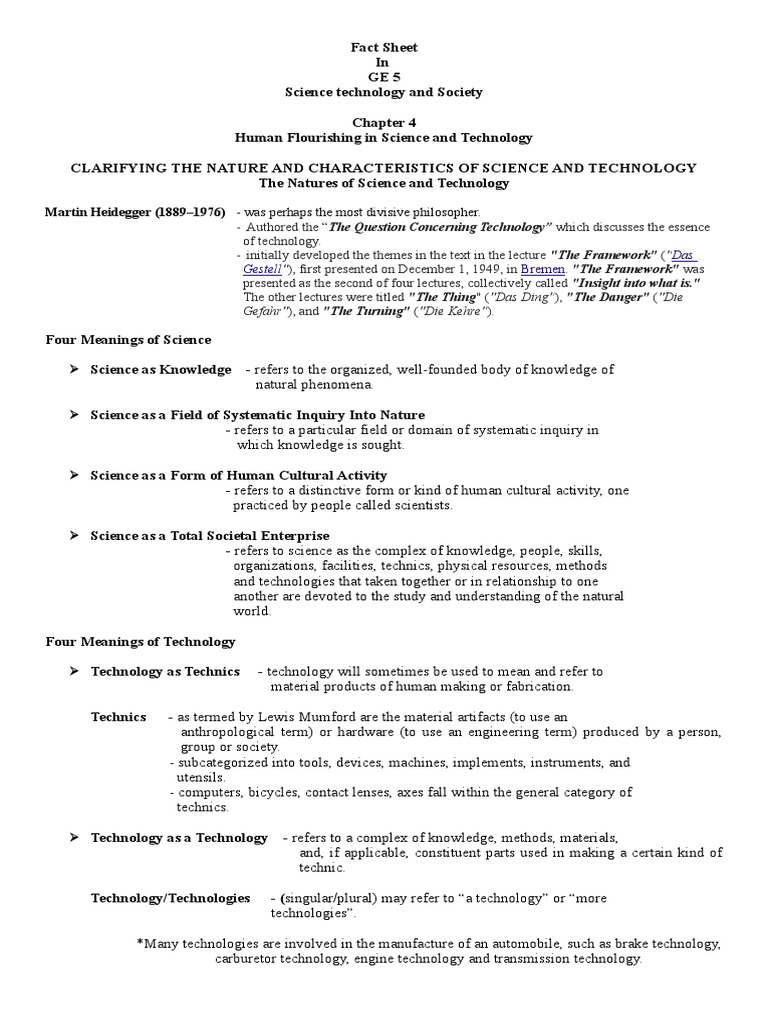 Final Fact Sheet in Sts... Modular | PDF | Science And Technology | Science
