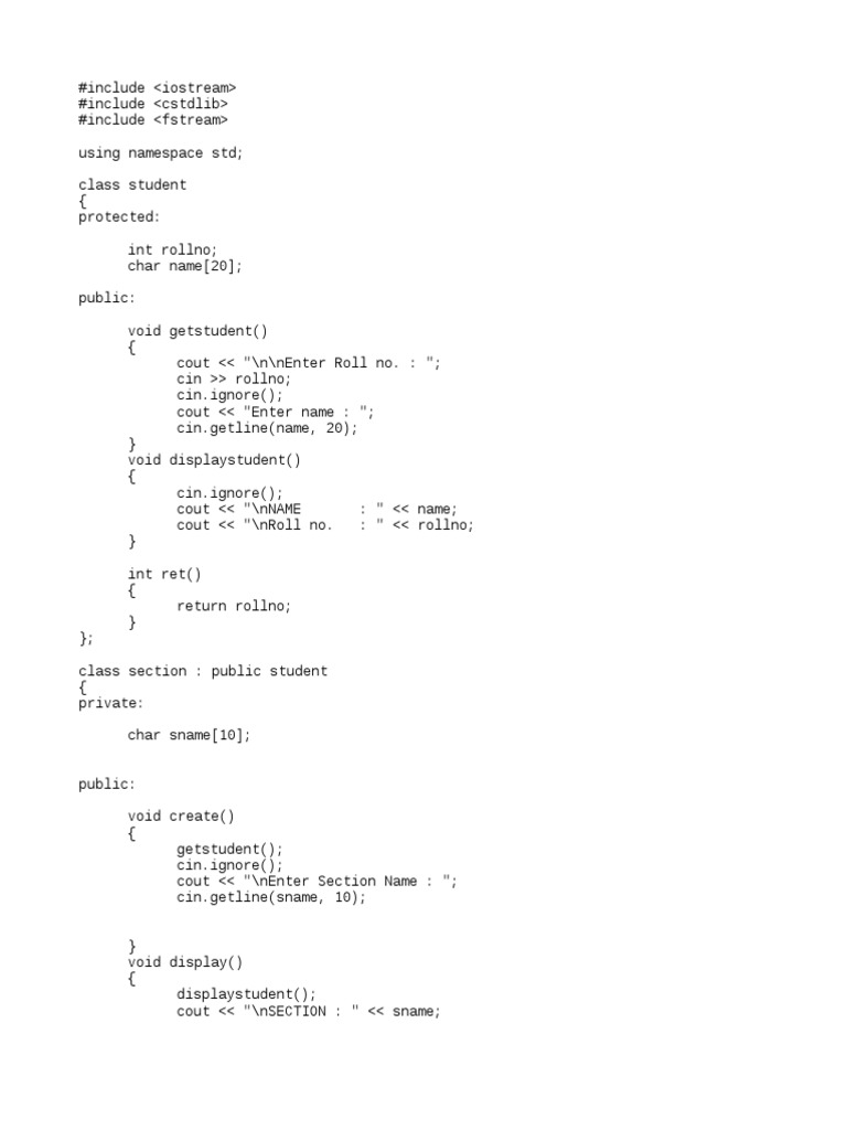 School Management System Oop | PDF | C++ | Programming Paradigms