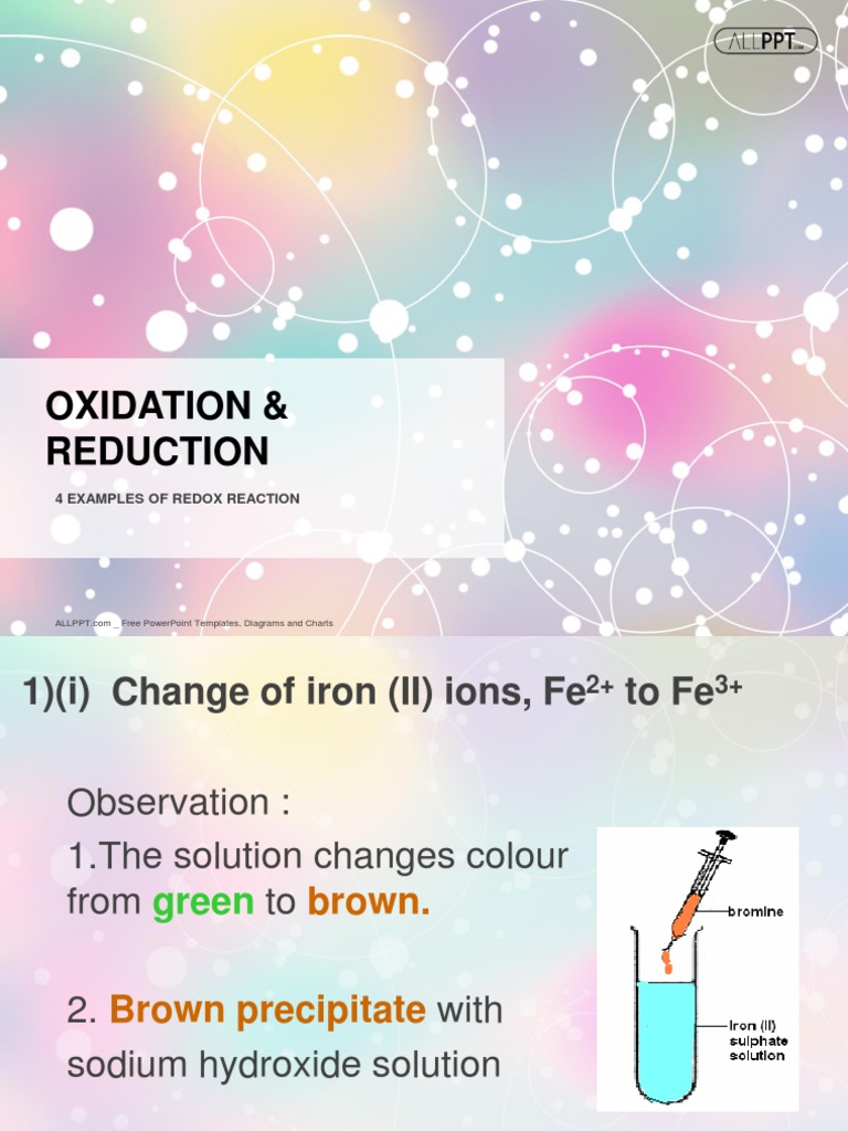 Oxidation & Reduction: 4 Examples of Redox Reaction | PDF | Iodine | Redox