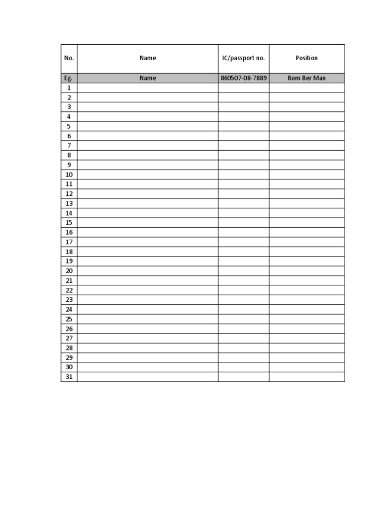 Training Matrix | PDF
