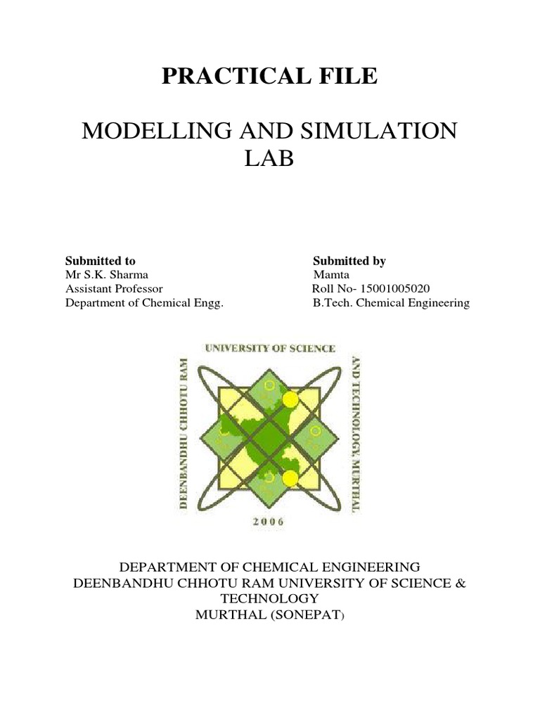 Modelling and Simulation LAB: Practical File | PDF | Technology ...