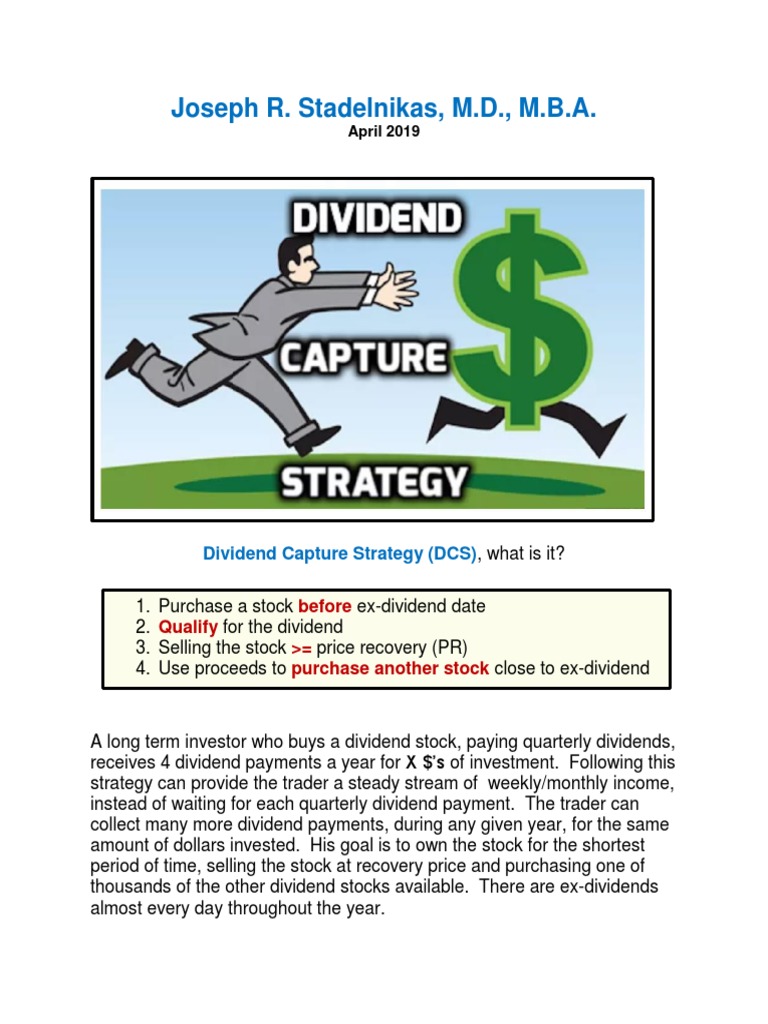 Dividend Capture Strategy Explained | PDF | Dividend | Order (Exchange)