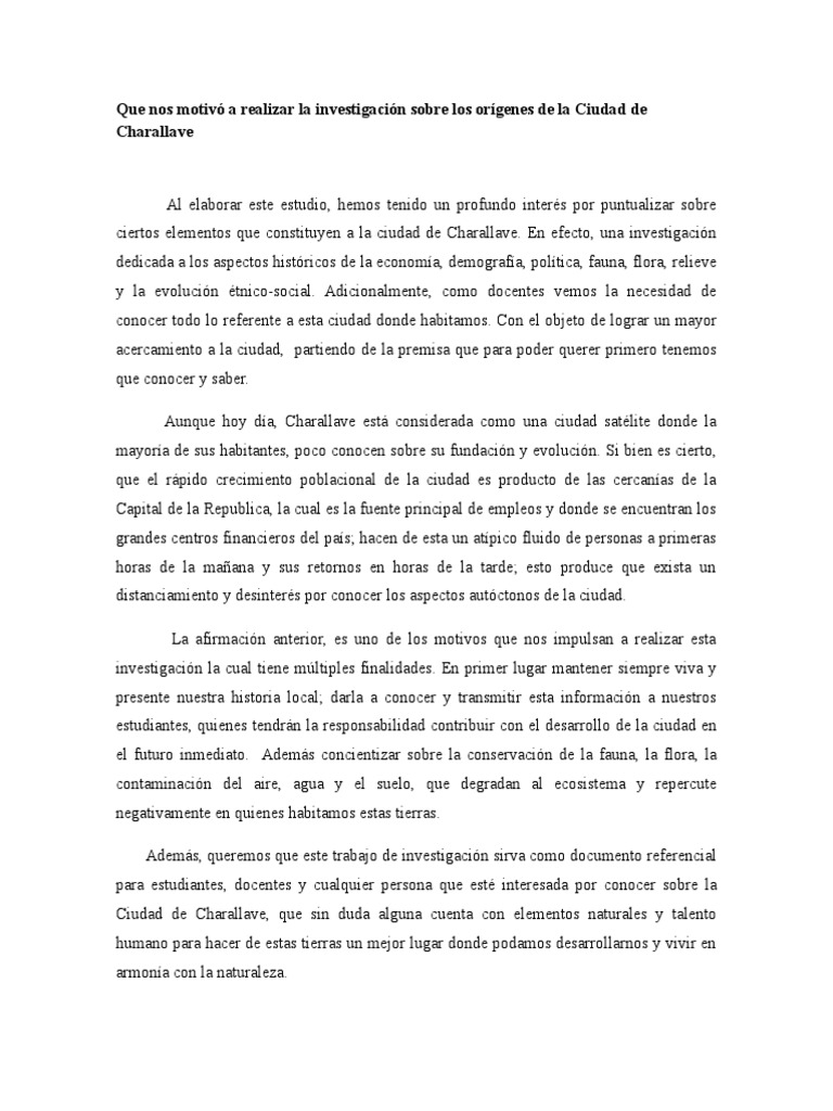Trabajo Sobre Charallave | PDF | Ciudad | Naturaleza