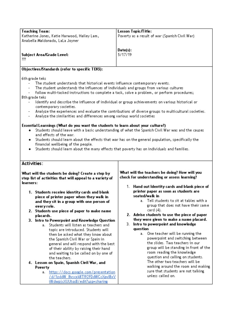 Lesson Plan | PDF | Reading Comprehension | Education Theory