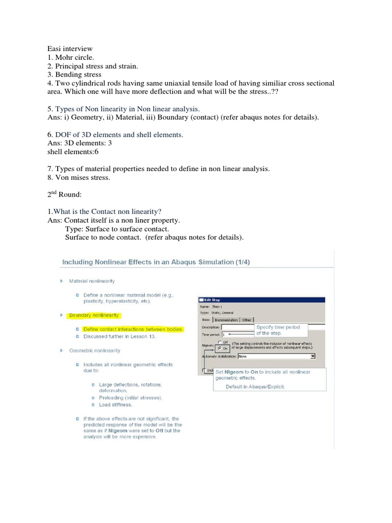 Types of Non Linearity in Non Linear Analysis | PDF