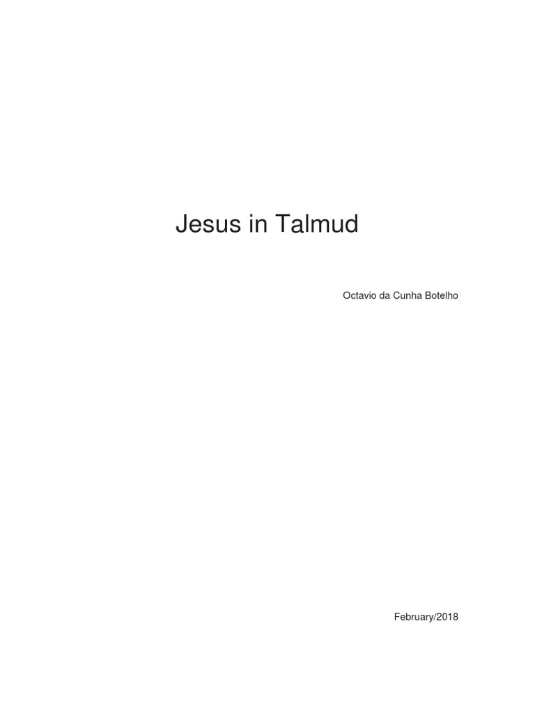 Jesus in Talmud | PDF | Talmud | Judaism