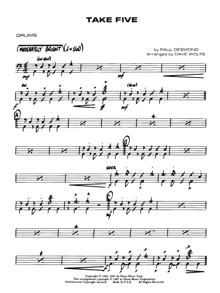 Take Five Drums | PDF