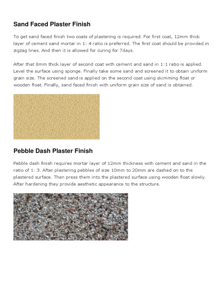 Sand Faced Plaster Finish | PDF