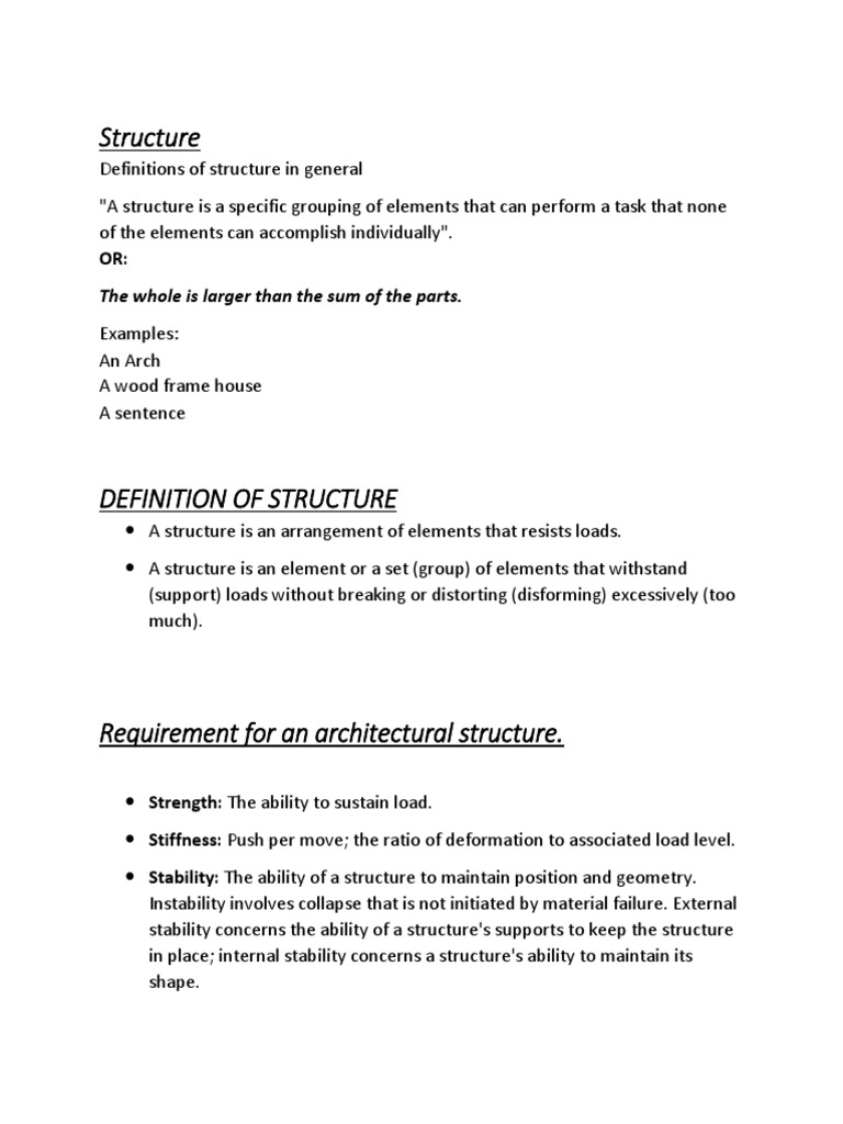 Structure: The Whole Is Larger Than The Sum of The Parts | PDF ...