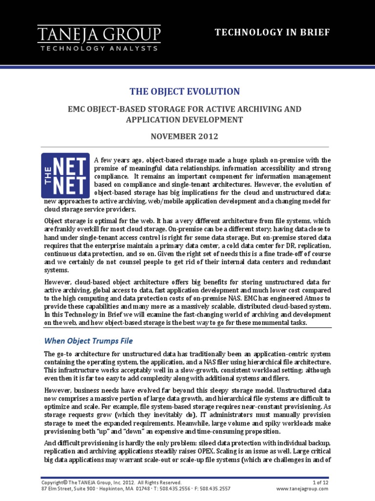 Object Based and Unified Storage | PDF | File System | Cloud Computing