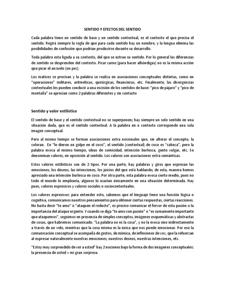 El Lenguaje Semántico y su Contexto | PDF | Palabra | Metáfora