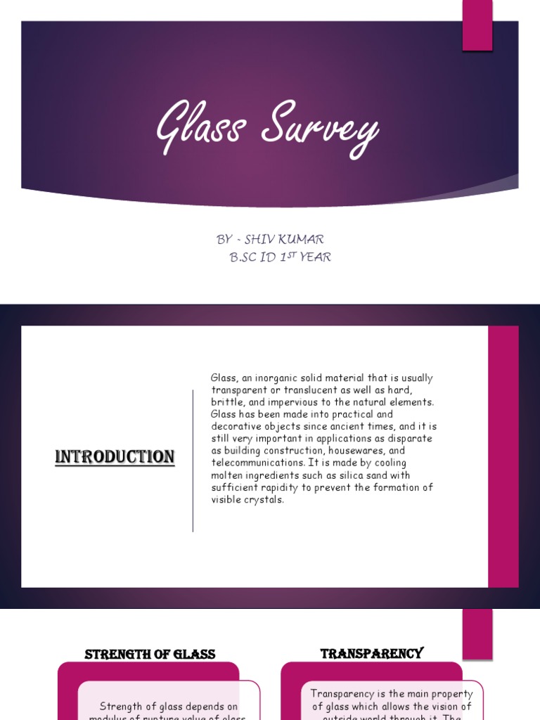 Glass Survey For Interior Designer | PDF | Glasses | Wall