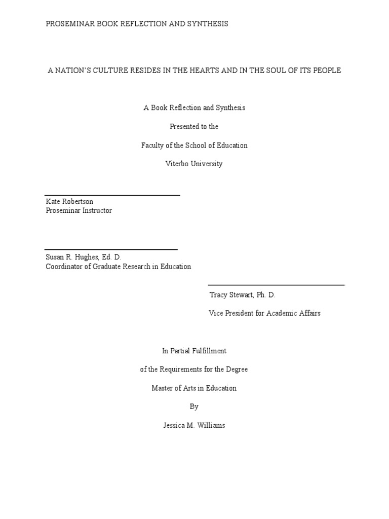 Proseminar Book Reflection 2019 | PDF | Reading Comprehension | Motivation