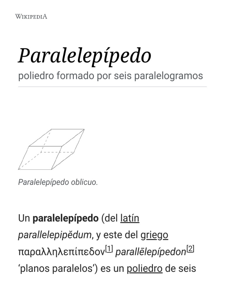 Definición y características del paralelepípedo | PDF | Geometría ...