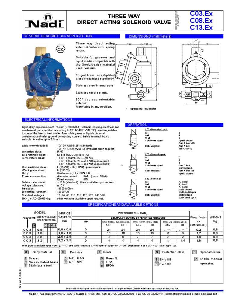 Nadi Solenoid Valve | PDF | Alternating Current | Valve
