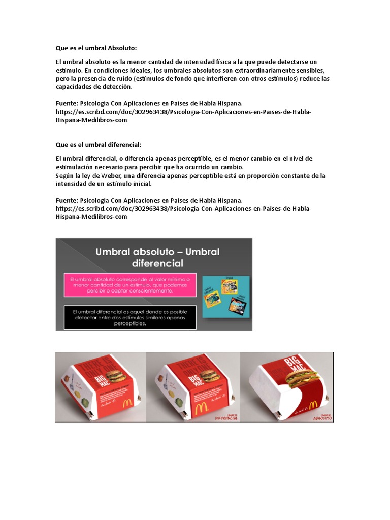 Que Es El Umbral Absoluto y Diferencial | PDF