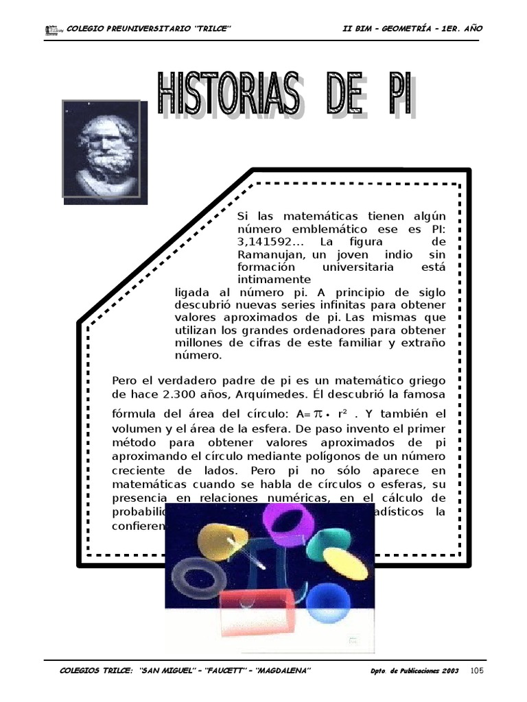 La Historia de Pi | PDF | Pi | Euclides