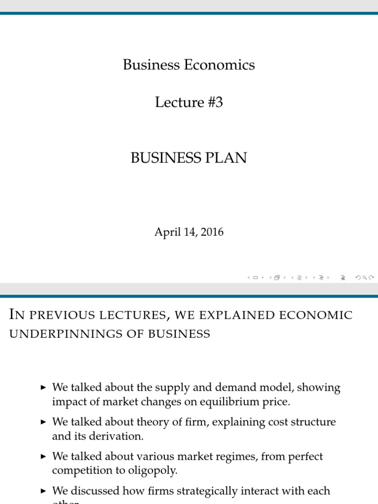Business Plan Lecture | PDF | Business Plan | Marketing