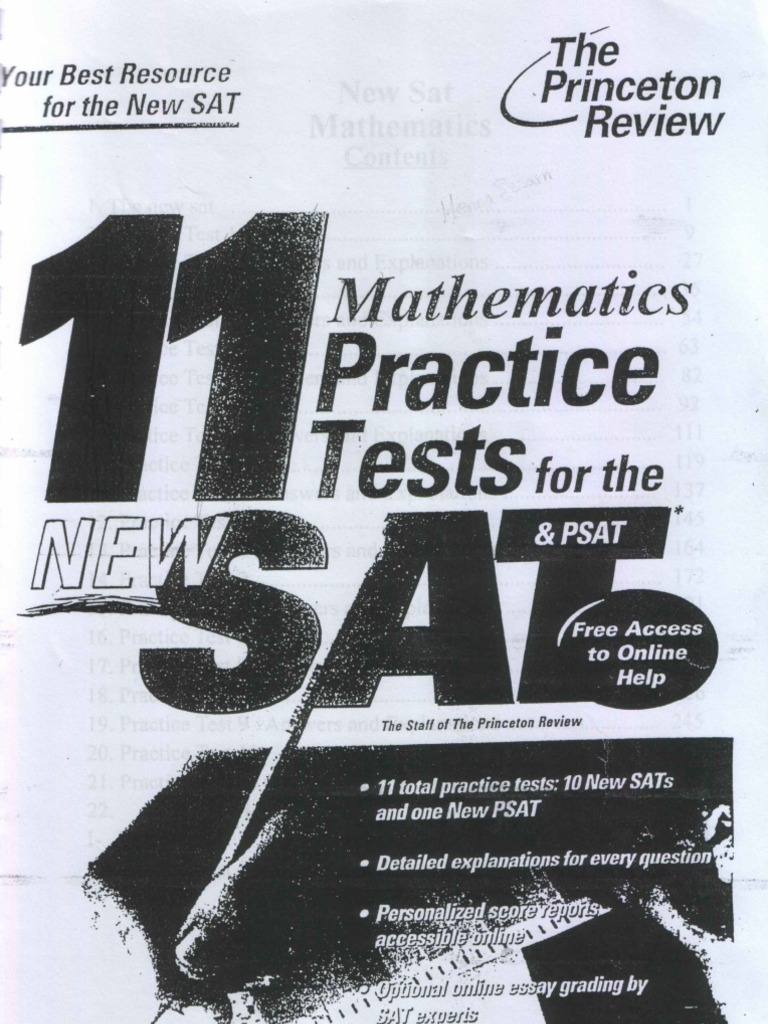New SAT Math Practice Tests | PDF