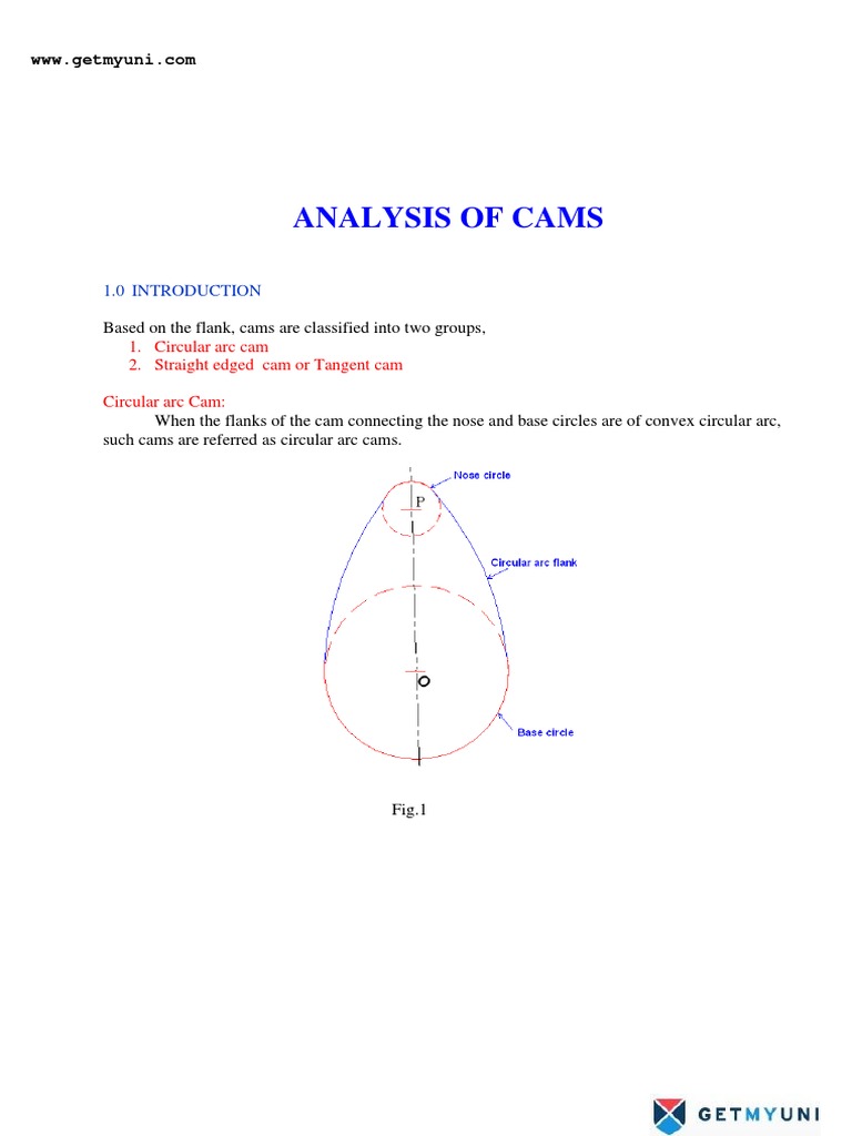 Cam Mechanics for Engineers | PDF | Circle | Acceleration