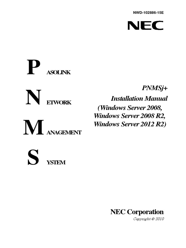Install PNMS Win2008 2008R2 2012R2 PDF | PDF | Password | Computer Network