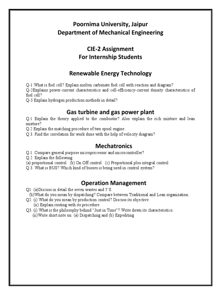 CIE 2 Assignment | PDF