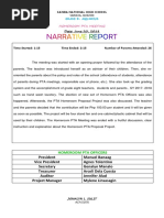 Parent Orientation Narrative Report | PDF | Teachers | Learning