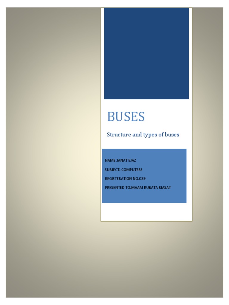 BUSES | PDF | Central Processing Unit | Computer Data Storage