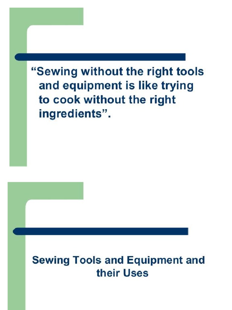Sewing Tools - EPP6 Lesson | PDF