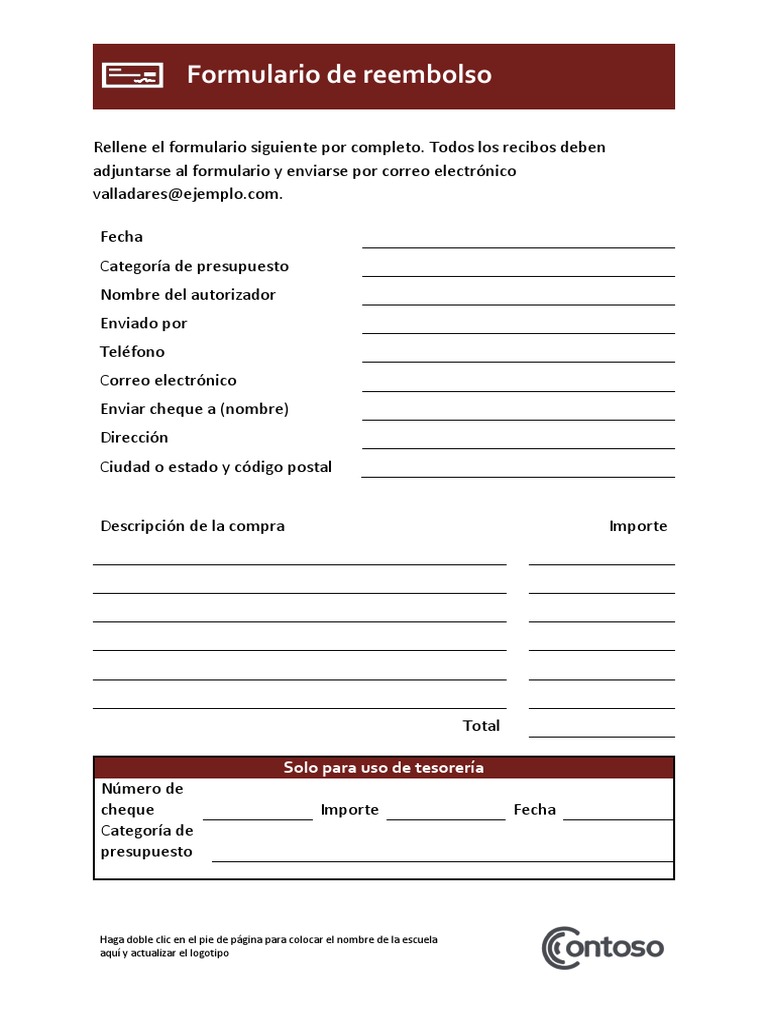 Formulario de Reembolso | PDF
