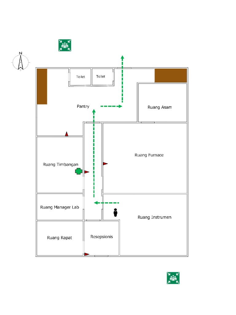 Denah Lab SCCI Banjarbaru Jalur Evakuasi 1 | PDF