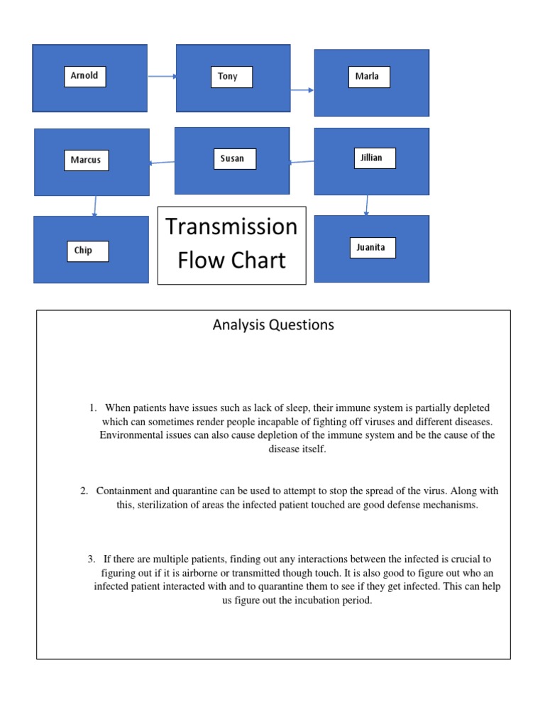 Transmission Flow Chart: Analysis Questions | PDF