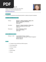Curriculum Vitae Sample | PDF | Philippines | Human Nature